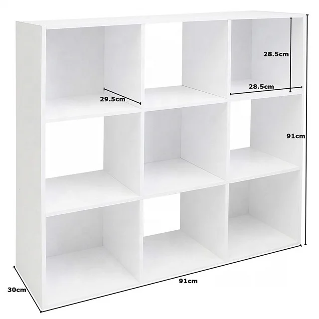 Promotional Price Modern White 9 Cube Unit And 4 Grey Storage Drawers ...