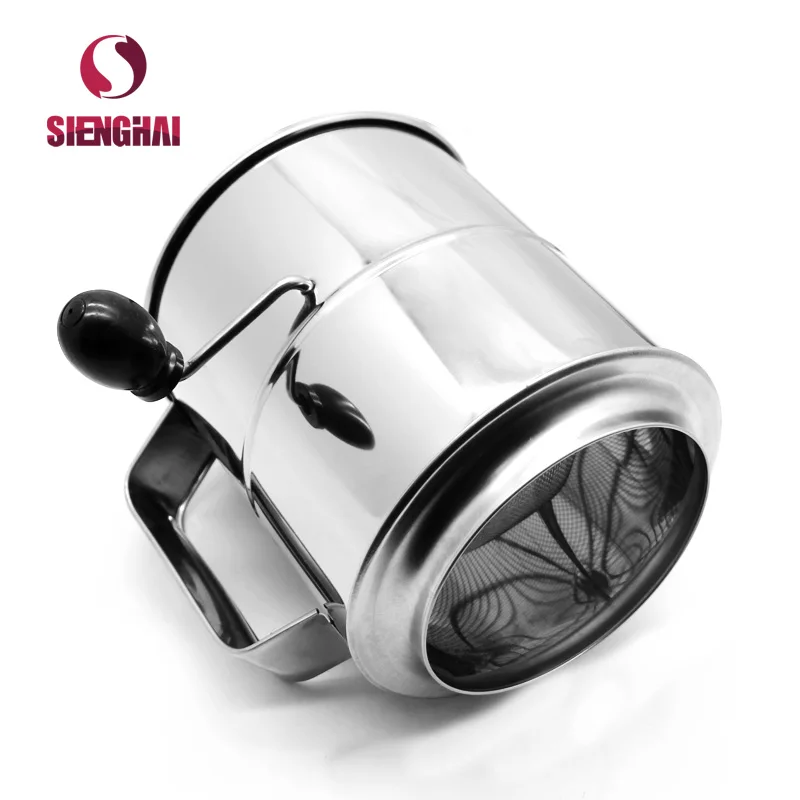 Factory Flour Sieve Sifter Stainless Steel Flour Sifter With Rotary ...