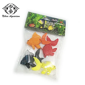 Fake Fish Aquarium Decorative Small Plastic Fish Simulating Goldfish ...