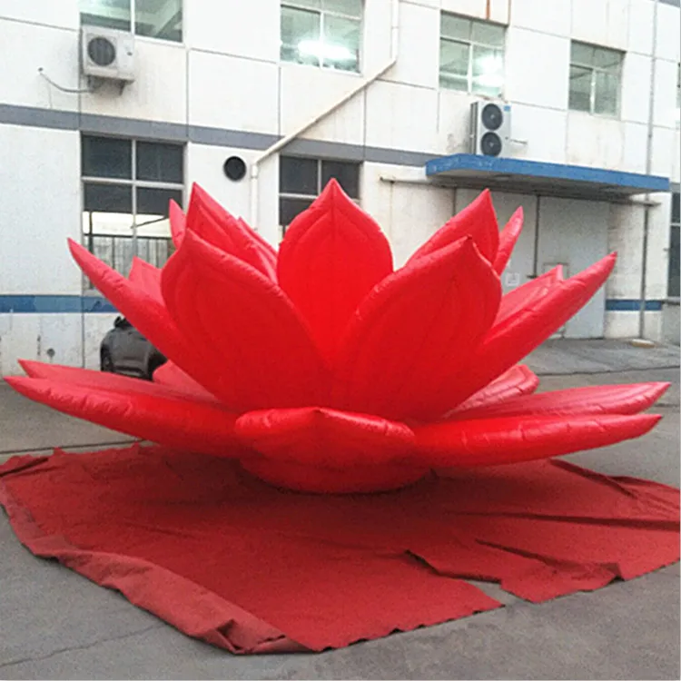 6m Decorative Inflatable Breathing Lotus Flower With Led Lights - Buy ...