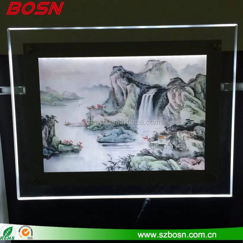 Acrylic Frames Led Illuminated Signs 18"x24" Restaurant Cakes Shop Menu ...