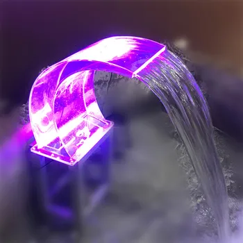 Acrylic Waterfall Cascade Blade With Led Light For Garden And Swimming ...