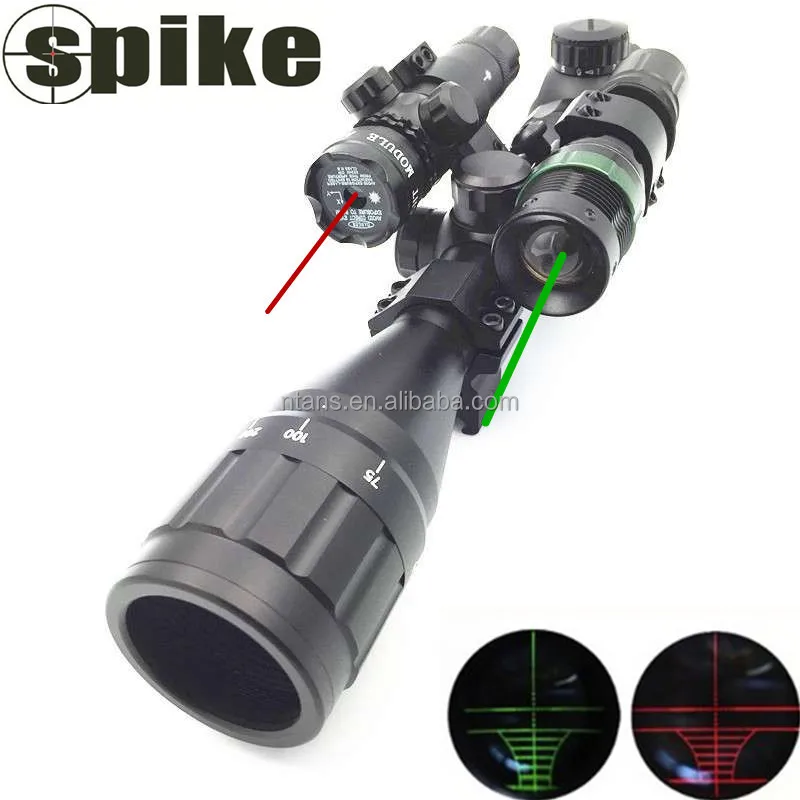 Spike 4-16X50 Scope with Red Laser Sight and Green Laser Flashlight