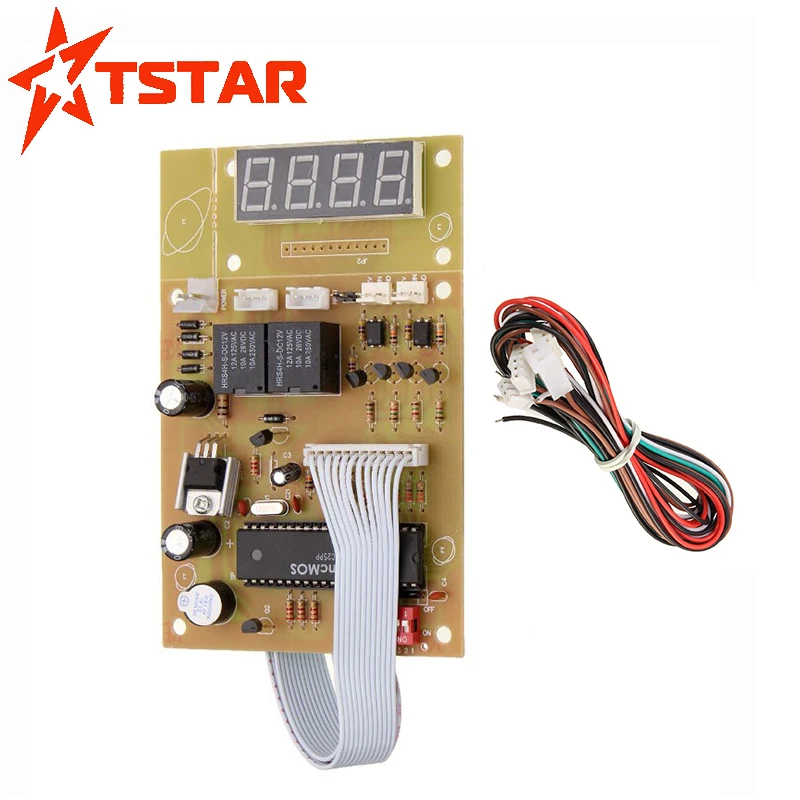 Hot Sell 12v 4 Digit Timer Control Board Coin Acceptor Token Selector ...