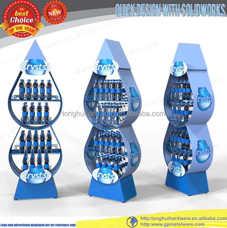 Floor Metal Beverage Display Stand - Buy Water Display Stand,Beverage ...