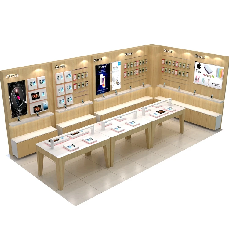 Creative Wood Mobile Cell Phone Retail Store Design