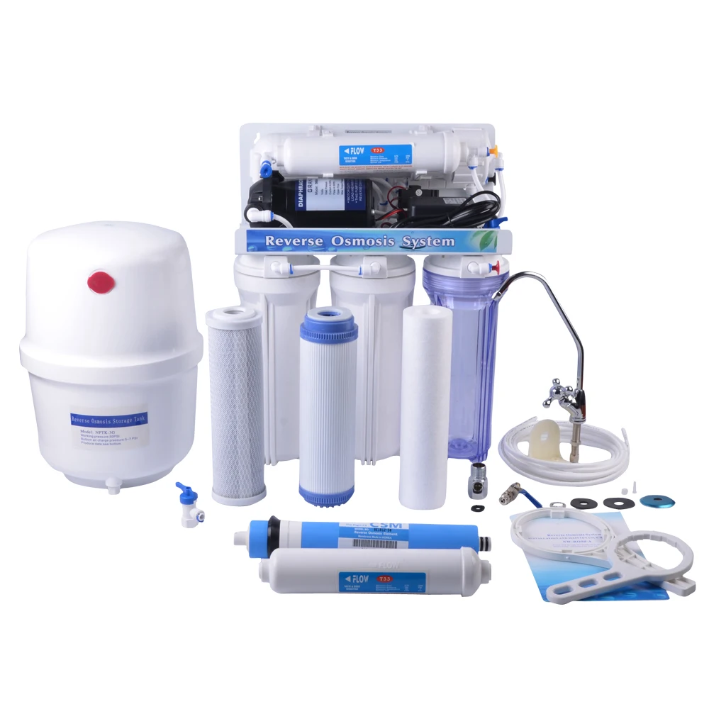 5-8 Stage RO Water Filter System with 3G/4G Pressure Tank