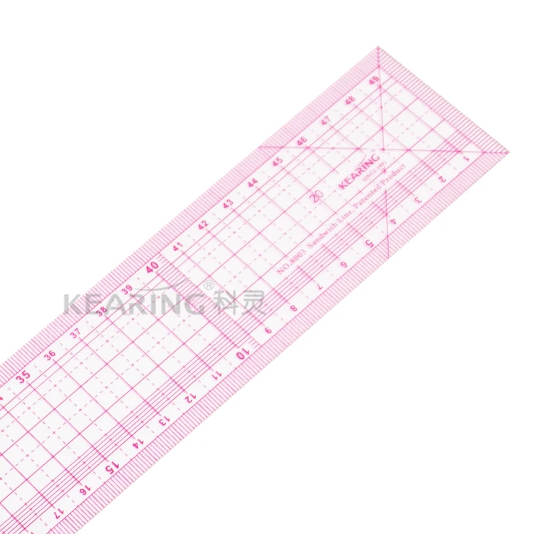Kearing Flexible Plastic Pattern Making Grading Ruler Metric 50cm ...