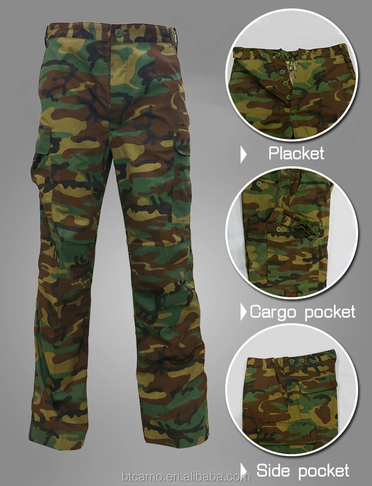 Woodland Camouflage Fabric for BDU Uniform - Durable & Stylish