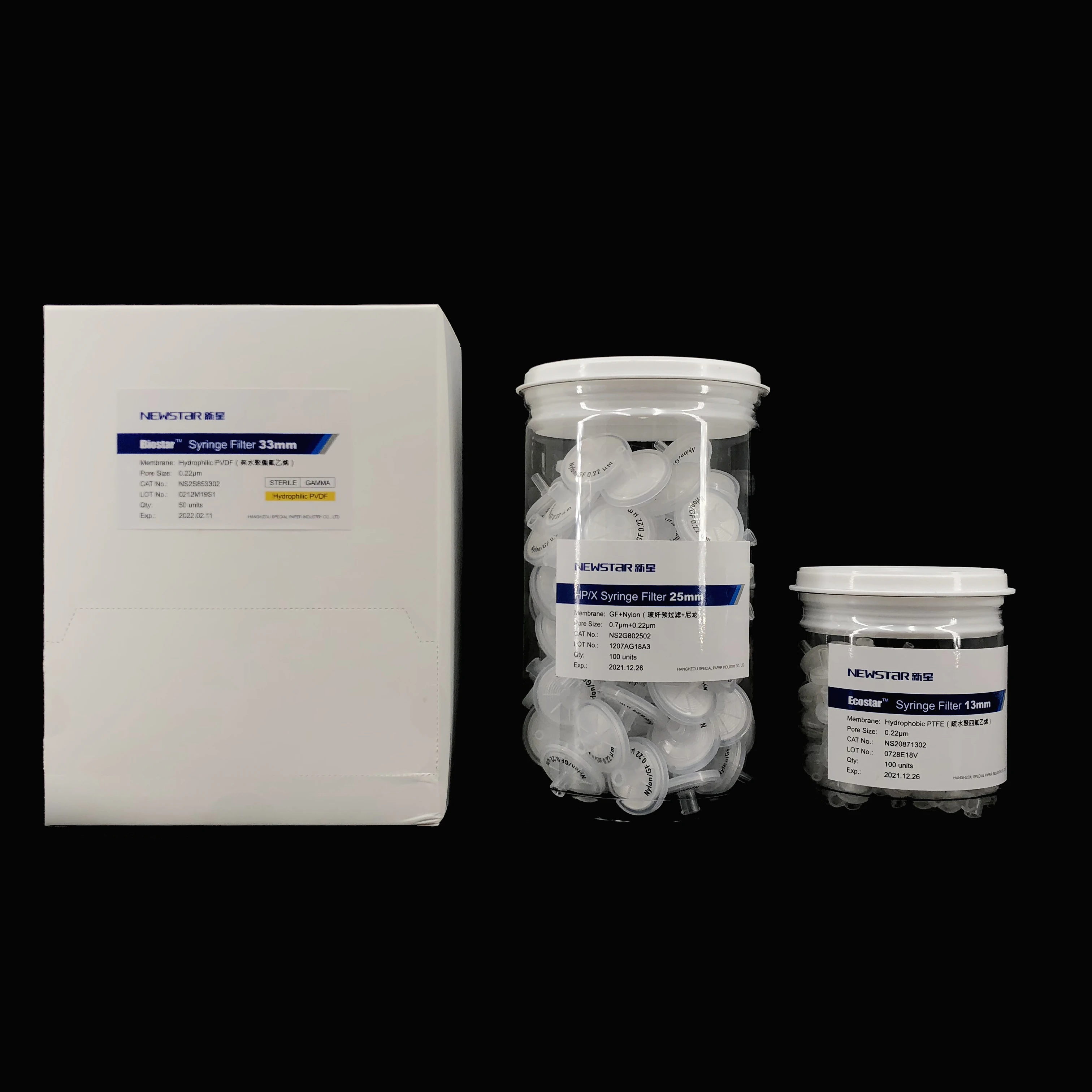 Newstar Disposable Pes (polyethersulfone)syringe Filter Chemistry Lab ...