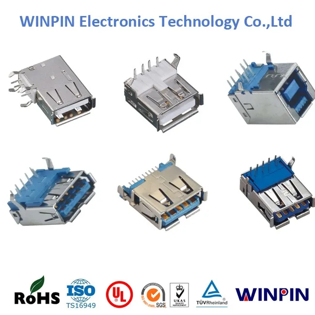 IO Connector Micro D Type Female 19 Pin Cutout Pcb Smt Smd