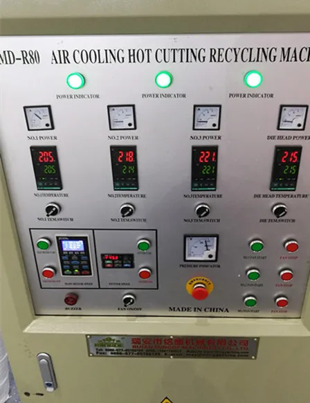 Automatic Air Cooling Heat Cutting Recycling Machine Plastic Making ...