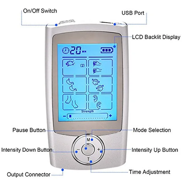 Digital Therapy Tens Unit/electrical Muscle Stimulator/electronic Pulse ...