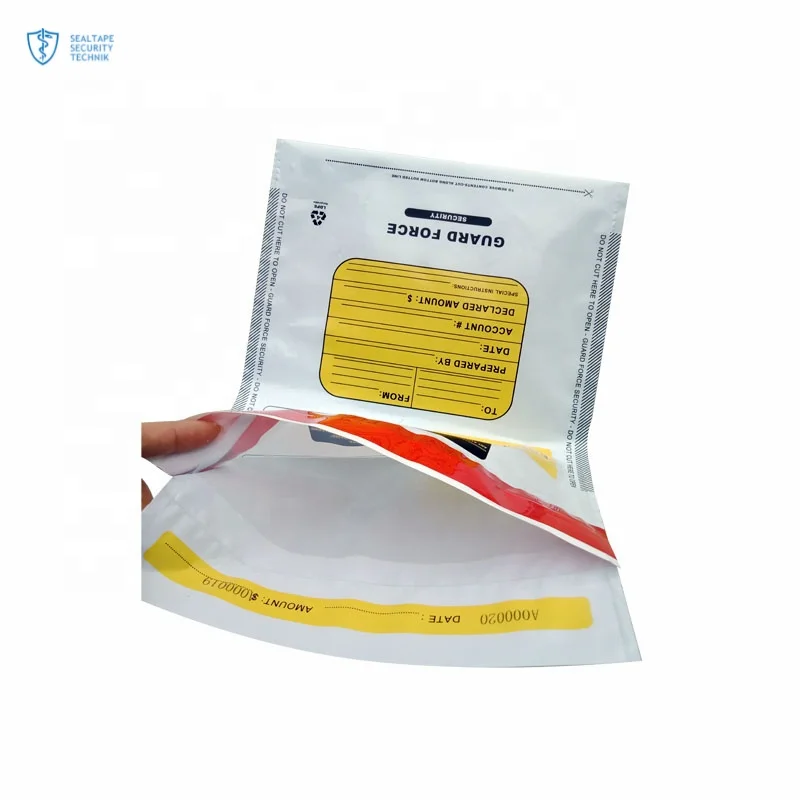 Custom LOGO Temper Evident Security Mail Bag Bags for Cash Money