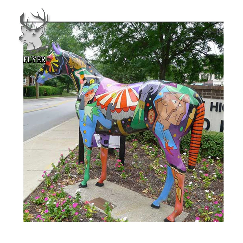 Life Size Fiberglass Horse Statues