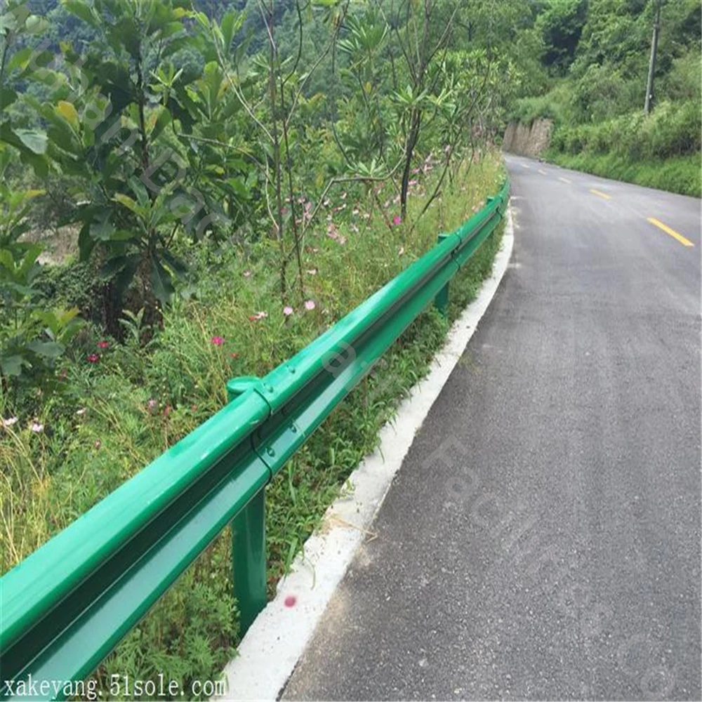 Galvanized W Beam Guardrail 2 Waves Road Barrier Barricade For Highway ...
