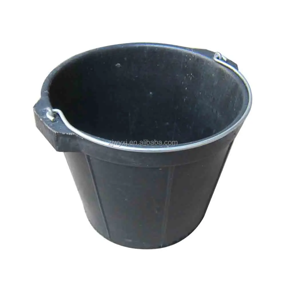 Durable Cement Buckets - Recycled Rubber Mixing Barrels