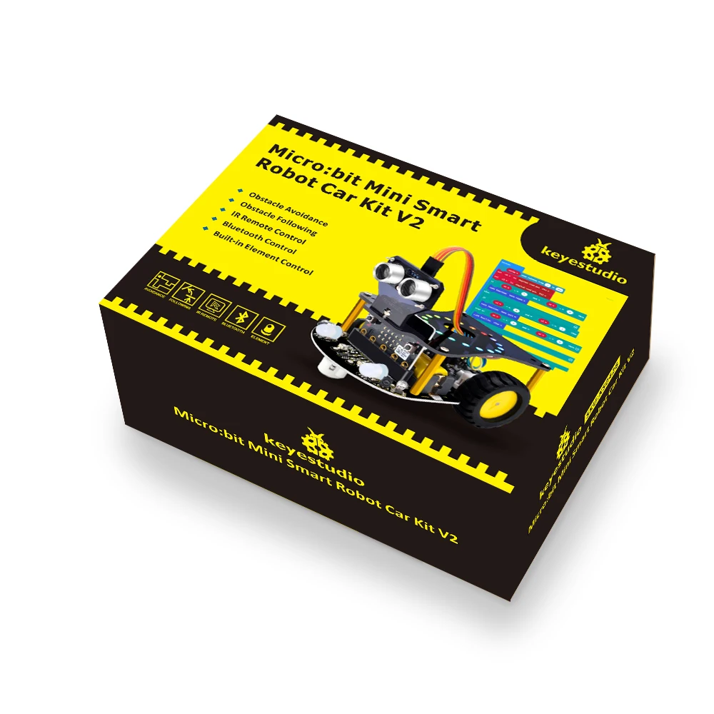 Microbit Mini Smart Robot Car Kit V2 Diy Toy Car Stem Robot Kit - Buy ...