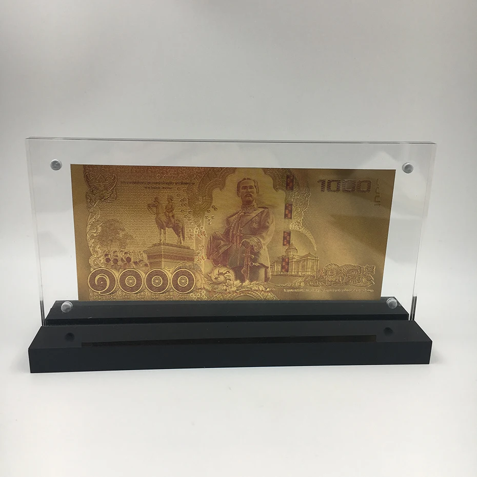 1000 Baht 24K Gold Foil Banknote - Decorative Gift & Business Souvenir ...