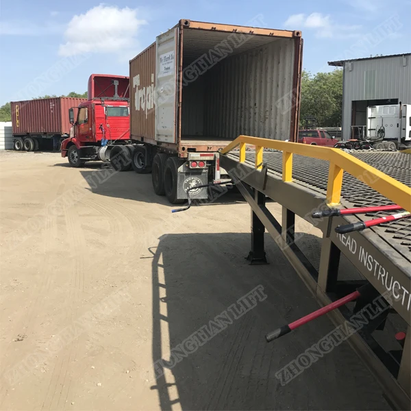 Forklift Truck Container Mobile Loading Yard Ramp With Adjustable ...