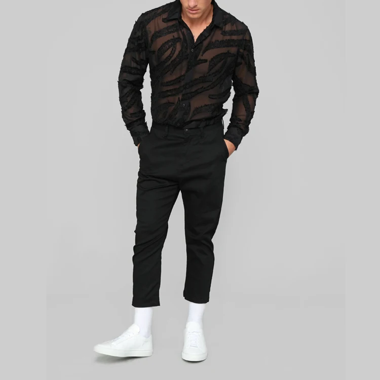 Shop Our Custom Mens Clothing - Sexy Sheer Mesh Lace Shirts