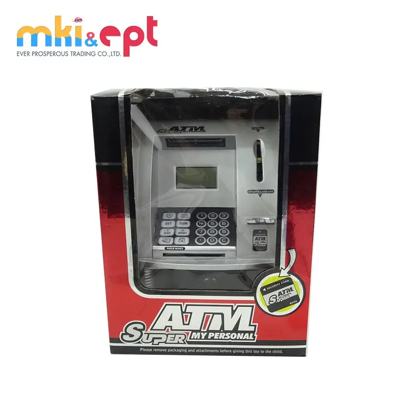 Ept High Simulation Small Kids Atm Machine Toy Piggy Bank Saving Safe ...