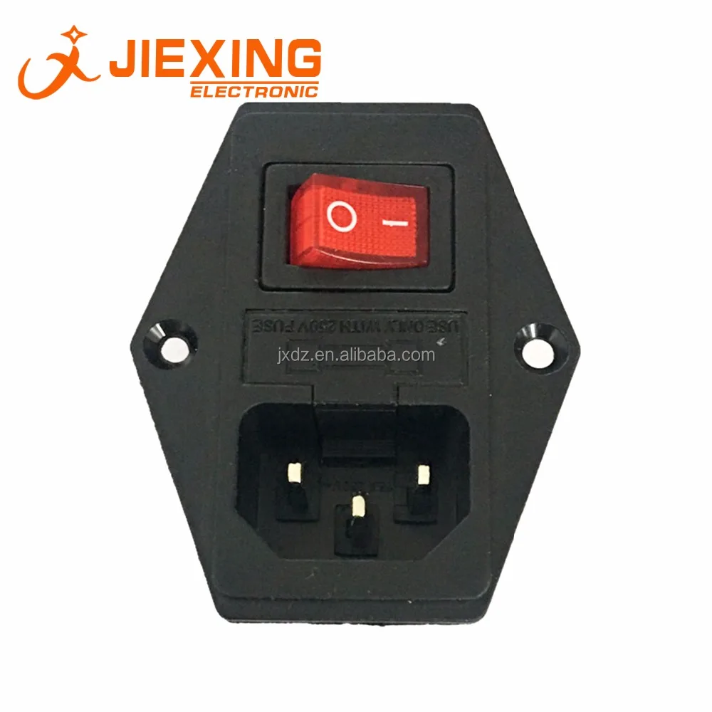 Ac Power Socket With Rocker Switch And Fuse 10a 250v 3 In 1 - Buy Ac ...