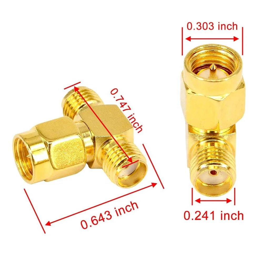 Wholesale Rf Coax Adapter Sma Male To Dual Sma Female Connector ...
