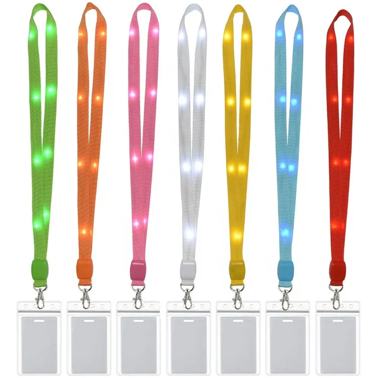 Free Sample Custom Logo Printed Lanyards Minimum Order Led Lights ...