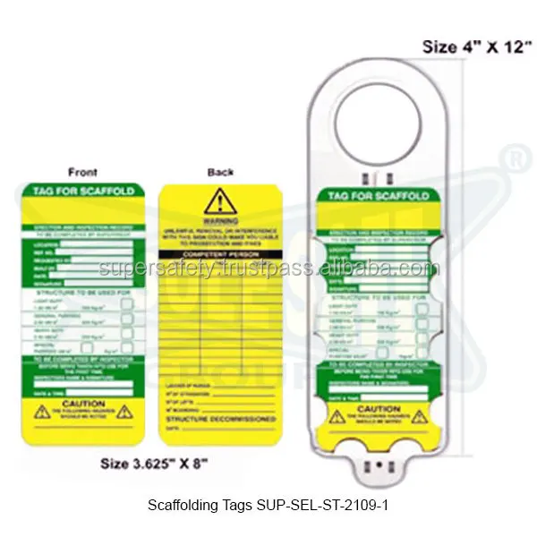 Scaffolding Tags - Safety and Identification Solutions
