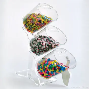 Upright Acrylic Food Bins With 3 Sections Acrylic Candy Buffet ...