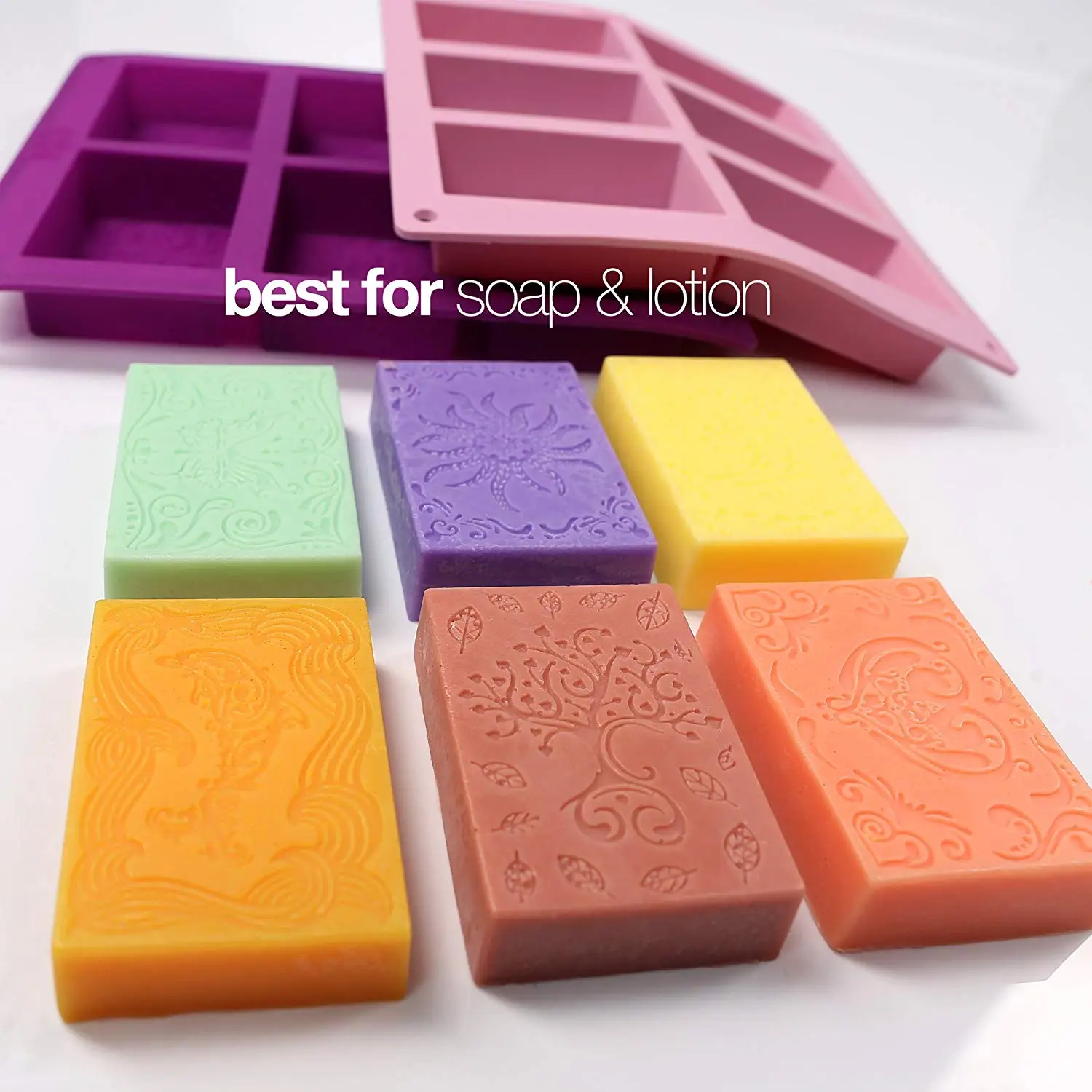 Customizable Silicone Molds for Handmade Soaps & Cakes