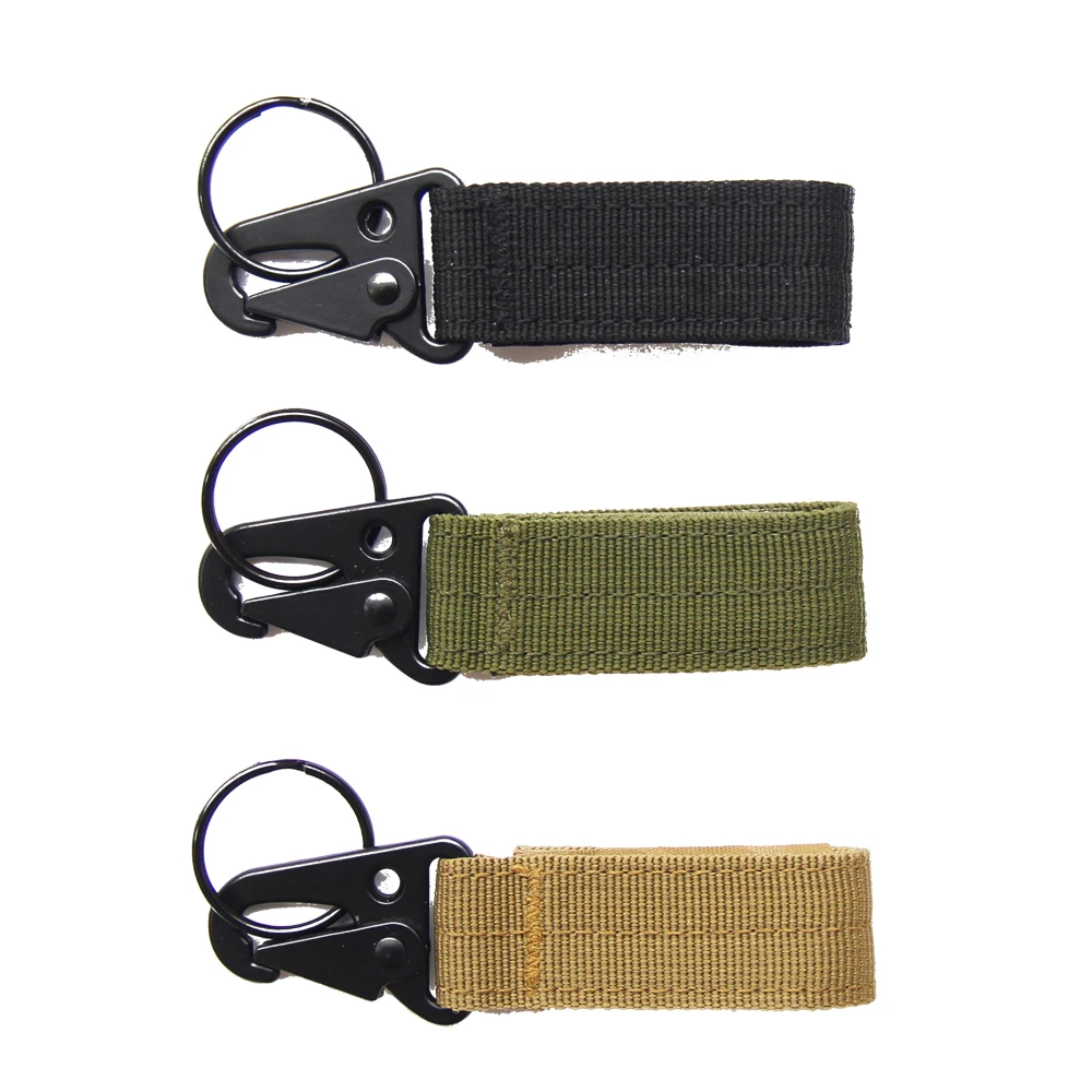 Free Sample Tactical Webbing Keychain With Hook And Loop Multifunction ...
