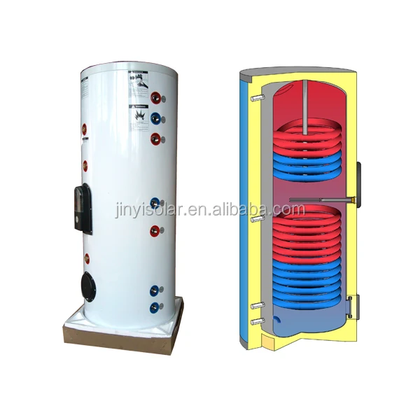 300 Liters Double Coil Stainless Steel Solar Water Heater Tank for ...