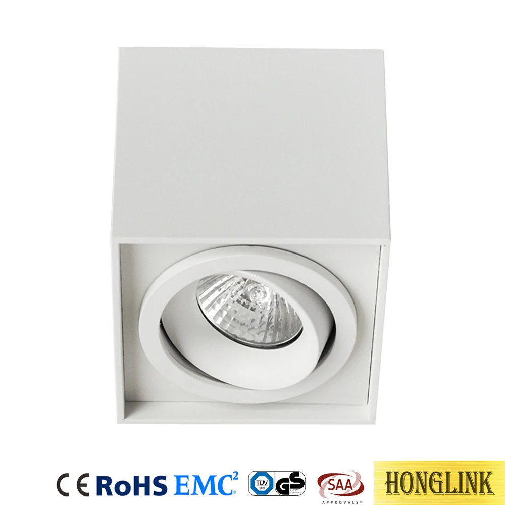 Square Adjustable Downlight Gu10 Surface Mounted Light Surface Mounted ...