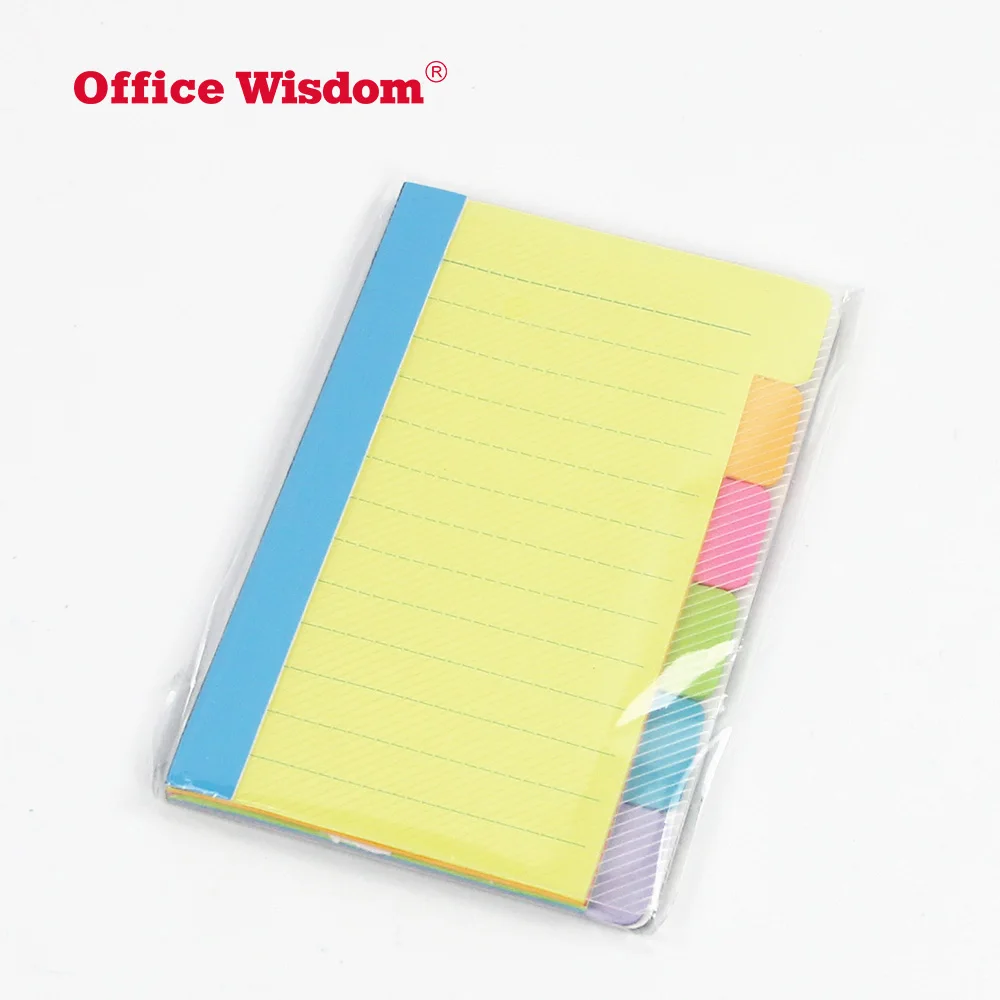 Office Wisdom 60 Ruled 4x6 Inches Divider Sticky Notes with Tag
