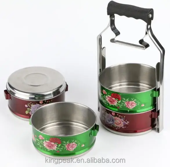 Hot Selling Stainless Steel Stackable Tiffin Bento Lunch Box Tiffin ...
