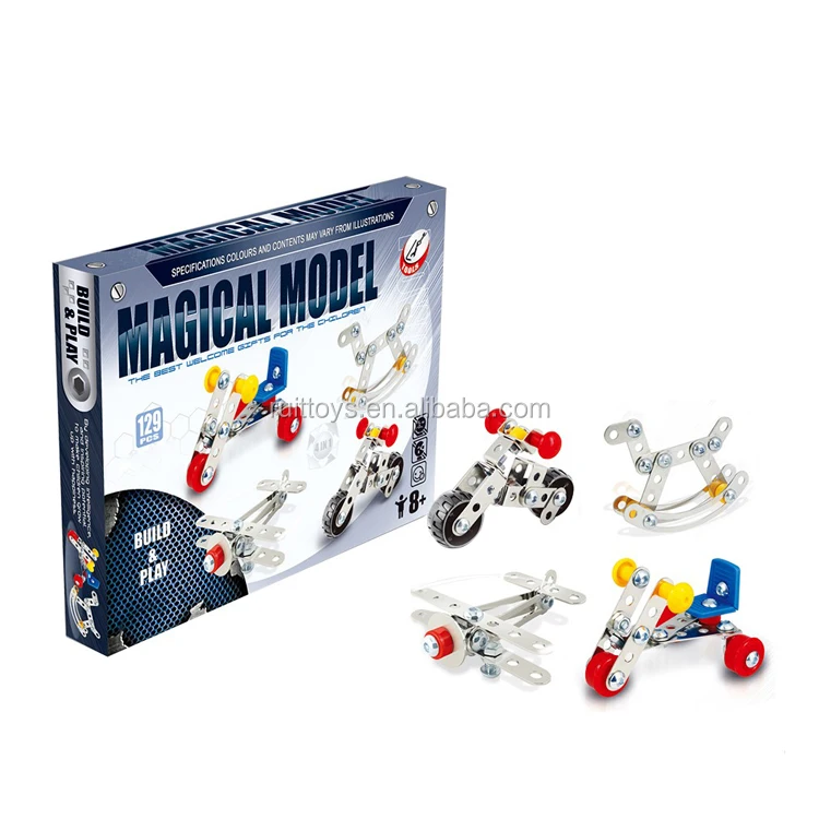 Excavators Truck Iron Commander Connect Puzzle Metal Assembly Toys For ...