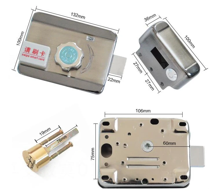 IR Door Lock Double Brass Cylinder Rim Night Latch - Smart & Secure