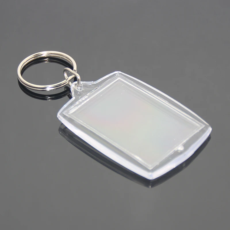 Clear Key Chain - Transparent Keyring with Acrylic Photo Frame
