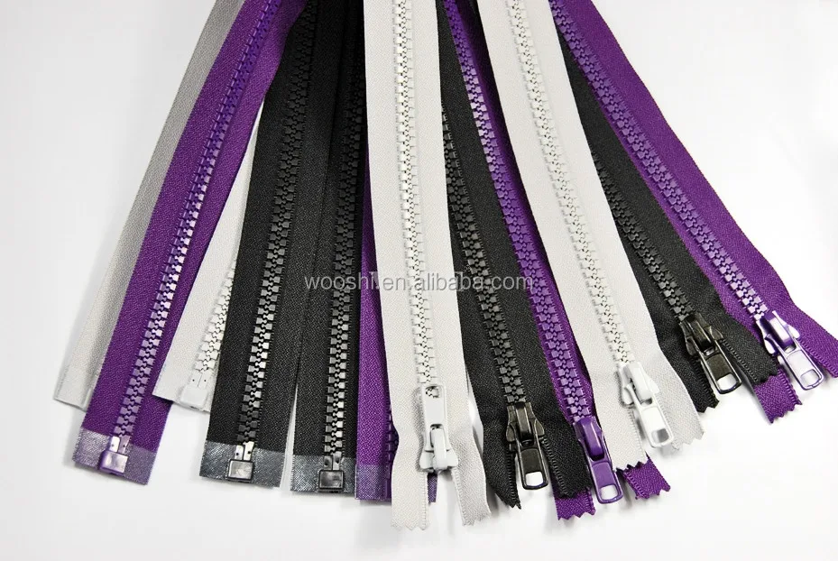 Plastic Zipper 8# Common Teeth Black With Auto-lock Slider Square ...