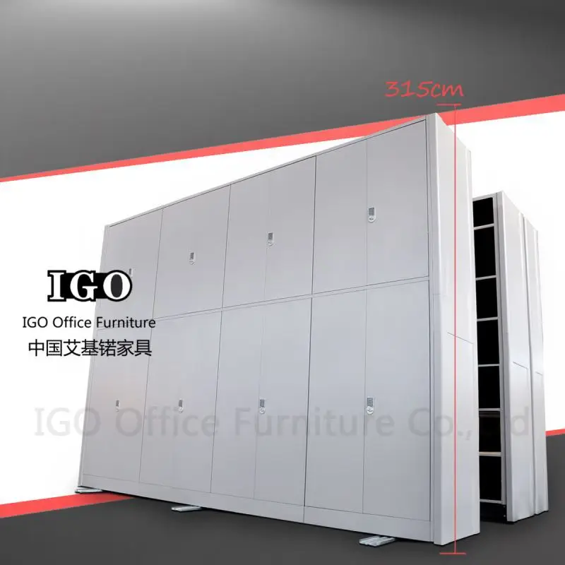 Light Grey Color Mobile Storage Racks Shelving Units Mobile Shelving in ...