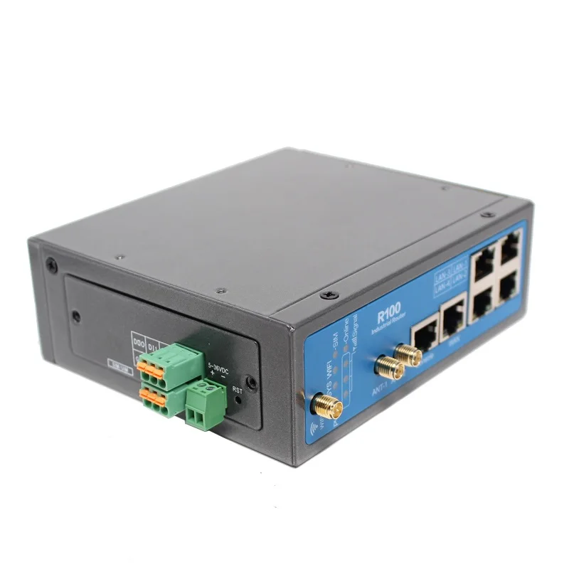 R100 4g Lte Cat4 Industrial Modem Router Dual Sim With Rs485/rs232,I/o ...