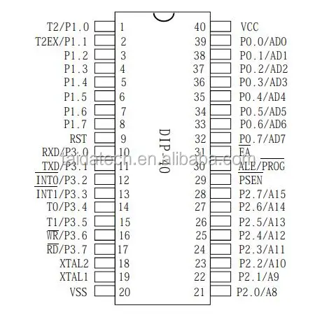 Taidacent STC89C52 STC MCU DIP40串口编程stc单片机编程器STC89C52RC IC支持串行编程| Alibaba.com