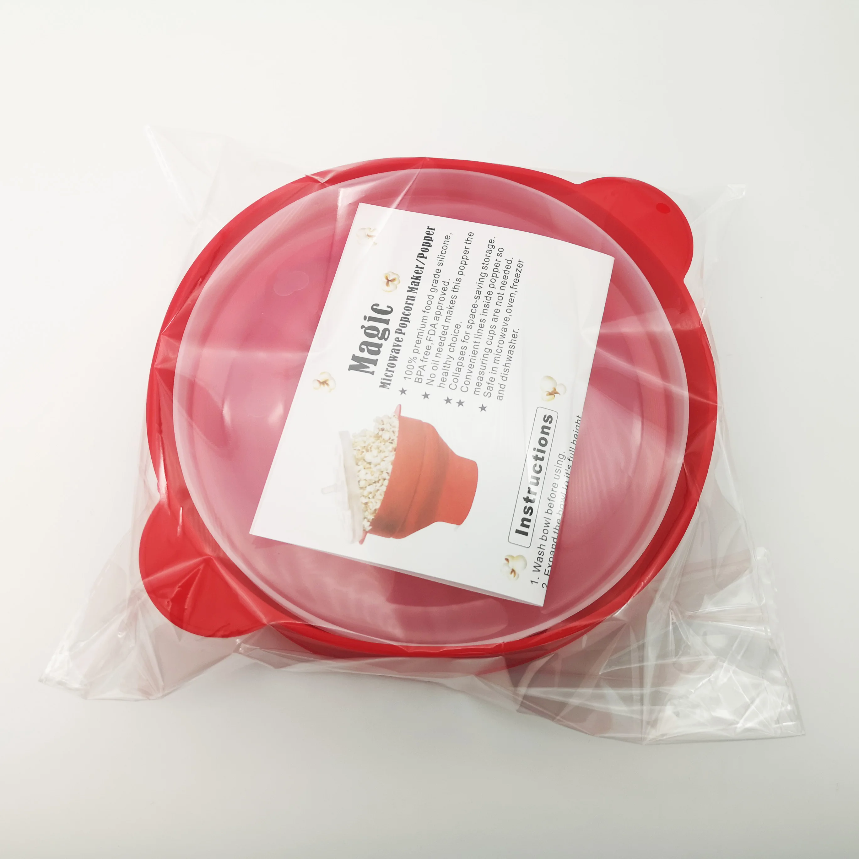 Free Sample New Bowl Silicone Microwave Household Hot Air Popcorn Maker ...