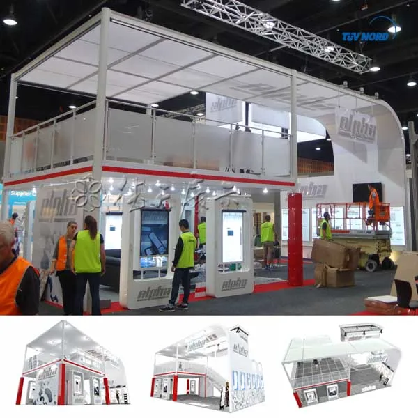 6m*6m Three-Side Open Double Deck Booth - Modular & Versatile