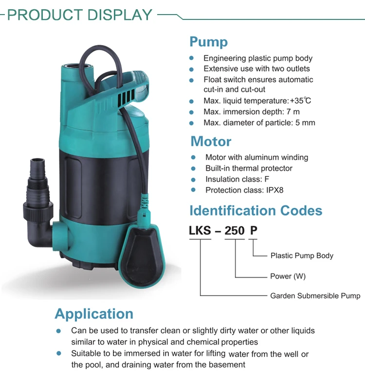 Leo Engineering Plastic Float Switch Garden Submerse Pump - Buy Garden ...