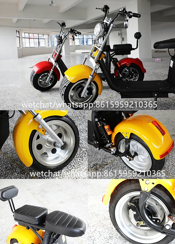 Powerful 2000W Dual Battery Electric Citycoco Scooter Motorcycle Long ...