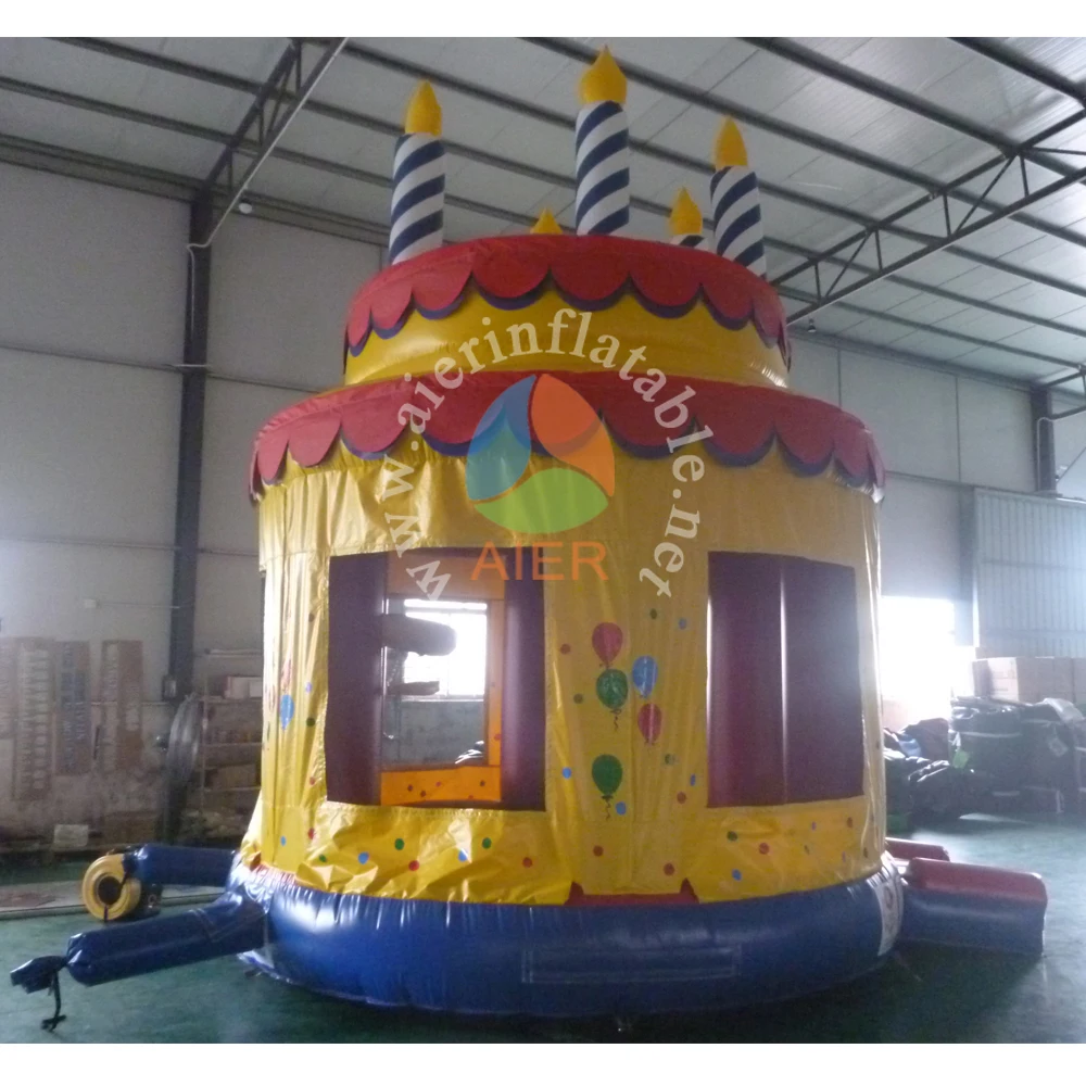 Birthday Cake Bouncy Castle Kids Party Birthday Cake Jumping Girls Bounce Castle Trampoline ...