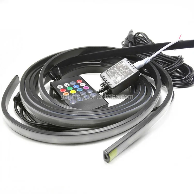 4pcs 90*120cm Car Rope Lighting With Remote Control Colorful 5050 Smd ...